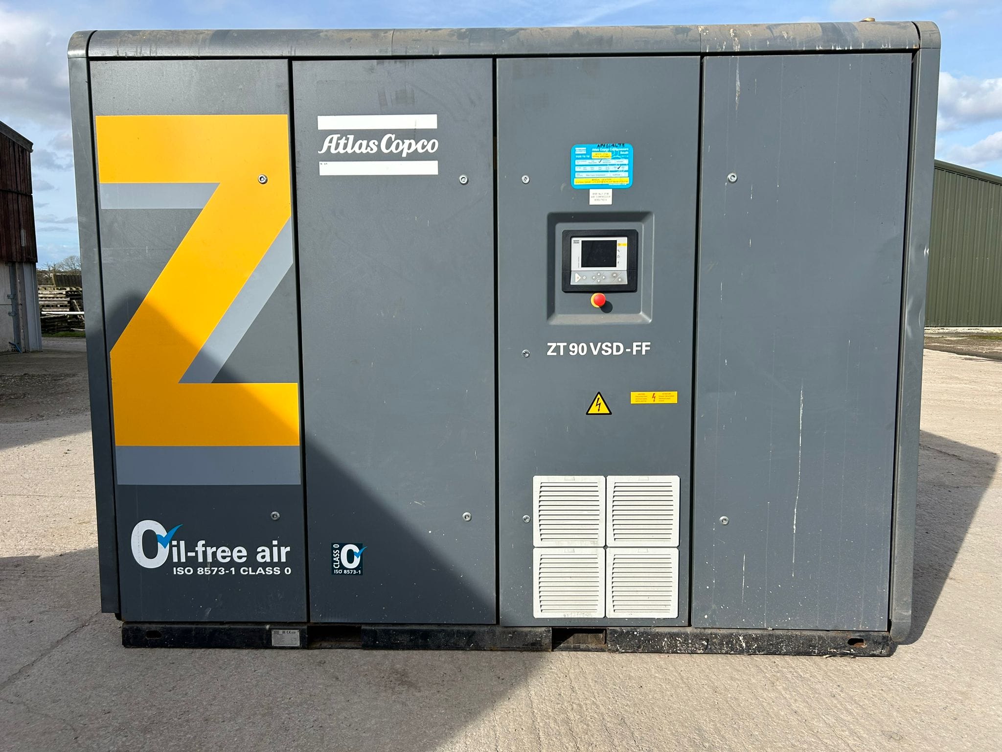 Atlas Copco ZT90VSD FF 2016 8.8 BAR 560 CFM Class 0 Oil Free - Air ...