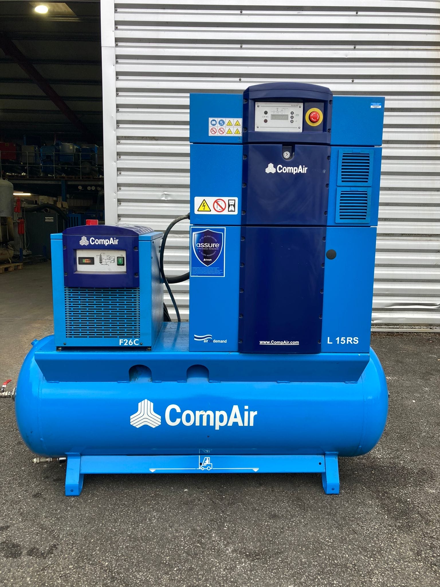 COMPAIR L15 RS FS 15Kw Variable Speed Drive Receiver Mounted Screw ...