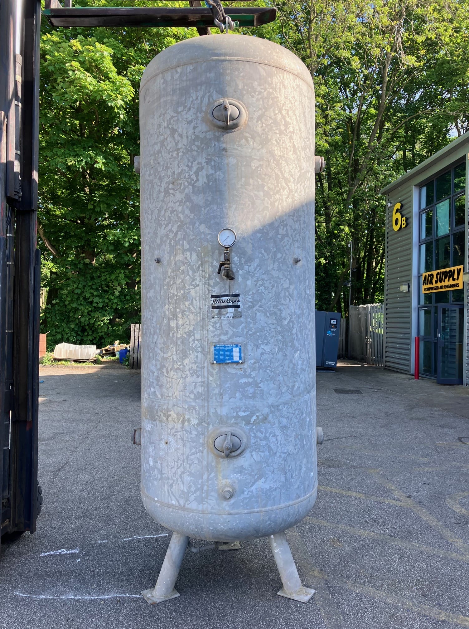 3000 litre vertical air receiver galvanised 11bar - Air Supply UK