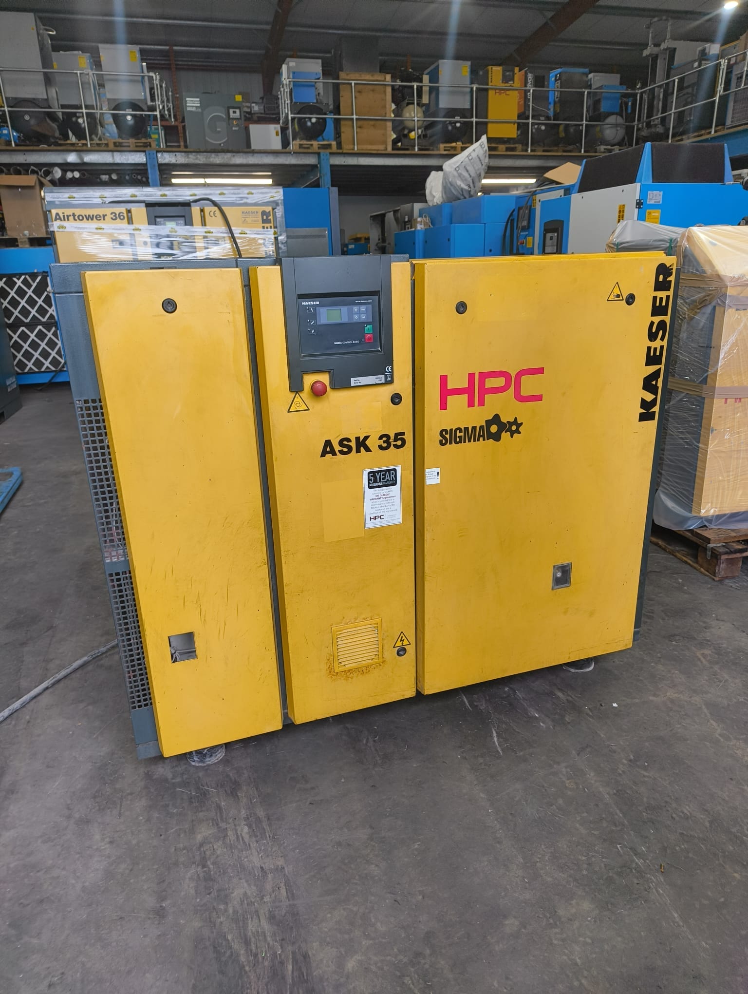 HPC ASK35T 124cfm 8bar screw compressor with integral air dryer - Air ...